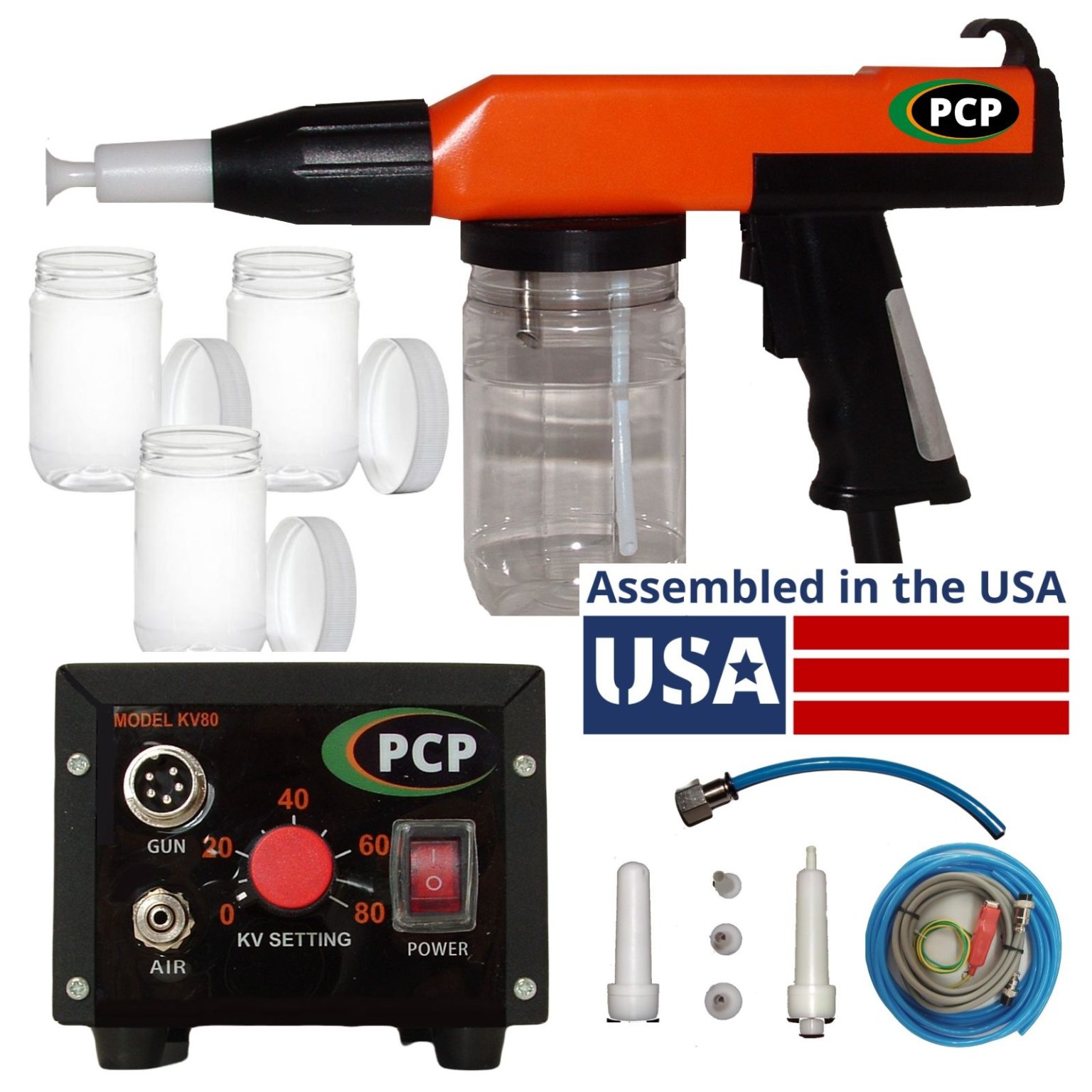 Powder Coating Kit- 80Kv Powder Coat Gun- Home and Small Business ...
